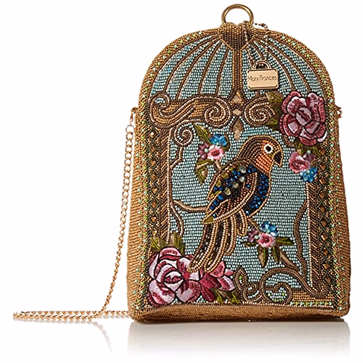 Mary Frances Pretty Parrot Beaded Crossbody Handbag, Multi