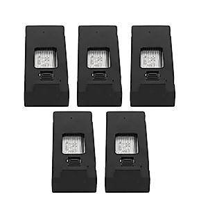 5pcs RC Drone Battery and Charging Cable Set, 3.7V 3000mAh Lithium Battery for E88 E88PRO LsE525 E525 PRO Quadcopter Drone, Replacement Battery Accessories