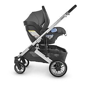 Cruz V2 Stroller - Jake (Black/Carbon/Black Leather) + MESA Infant Car Seat - Jordan (Charcoal mélange) Merino Wool