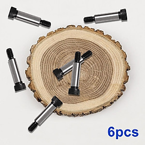 S SYDIEN 6Pcs Alloy Steel Shoulder Bolt 1/4" Shoulder Dia 1" Shoulder Length 10-24 UNC Thread