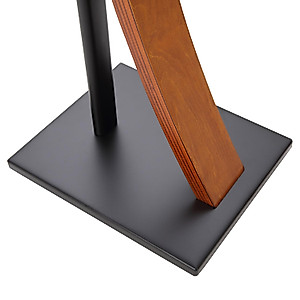 EXIMUS One Pair Fixed Height Universal Speaker Floor Stands with Real Wood - 290 Series (EX-290FW)