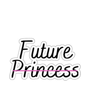 Teegarb Letter Blanket Sticker Decal Humorous Coming Princess CEO Stylish Fashionable Fancy Hilarious Incoming Stickers for Laptop Car 6" × 6" / Transparent