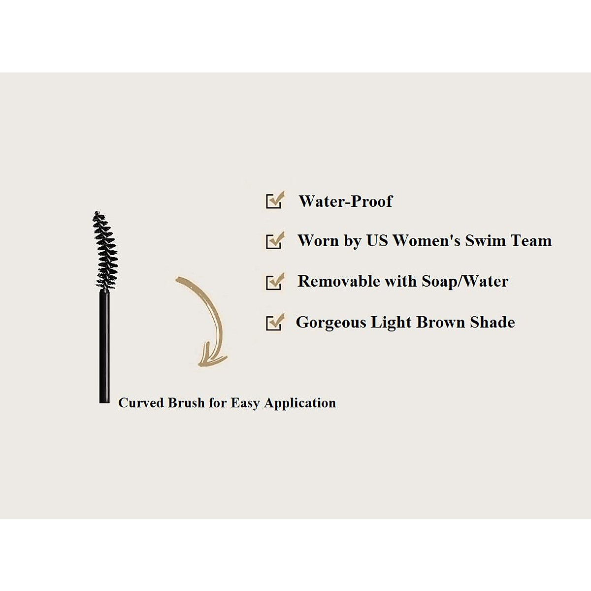 Just for Redheads Spice Supreme Waterproof Mascara - Designed for Redheads, Lengthens and Adds Volume, Great for Blondes, Smudge-Proof, Cruelty Free, Evenly Coats, Warm Cinnamon Tint - Made in the USA