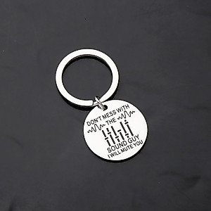 TIIMG Don't Mess With The Sound Guy I Will Mute You Keychain Sound Engineer Gift Audio Engineer Gift Music Producer Gift (DON'T MESS US)