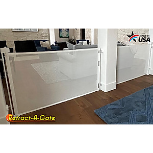 Retract-A-Gate 72" White: The Original and only Made in USA Retractable Baby, Dog, & Cat Gate