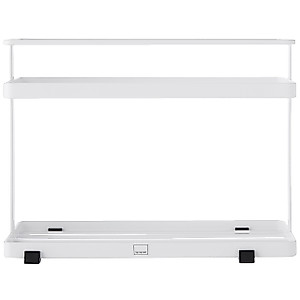 YAMAZAKI Home Countertop Spice Caddy-Storage and Organizer Rack | Steel, One Size, White