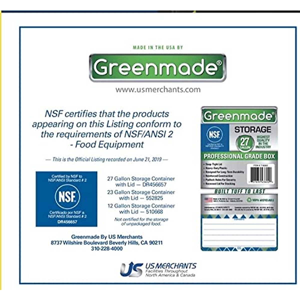 Homz Durabilt 27 Gal. Plastic Storage Tote, Black/Yellow (Set of 4)