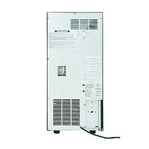 Maxx Ice MIM50P 65Lb Premium Clear Ice Cube Maker Machine with Drain Pump Blue LED and Built-in Undercounter or Freestanding Household Residential or Commercial Use, 15 Inch Wide, Silver