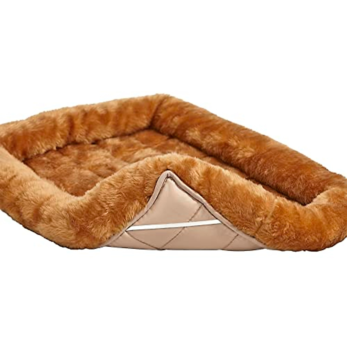 18L-Inch Cinnamon Dog Bed or Cat Bed w/ Comfortable Bolster | Ideal for XS Dog Breeds & Fits a 22-Inch Dog Crate | Easy Maintenance Machine Wash & Dry | 1-Year Warranty