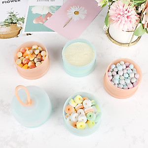 Accmor Baby Formula Dispenser On The Go, Stackable Formula Dispenser for Travel Formula Container to Go, Non-Spill Milk Powder Baby Kids Snack Storage Container, BPA Free