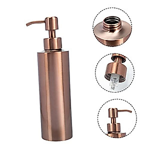 BETOOKY 304 Press Pump Bottles Gold Soap Dispenser Empty Liquid Bottle Foaming Soap Pump Lotion Dispenser Pump Travel Shampoo Bottle Emulsion Dispenser Filling Rose Gold Stainless Steel