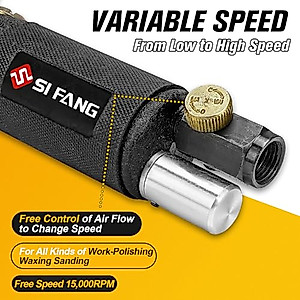 Mini Air Sander 1/2/3 Inch Pneumatic Small Orbital Sander for Auto Body Work, Mini Polisher with 45PCS Sanding Discs + 3PCS Backing Pads