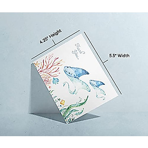 Twigs Baby Shower Thank You Cards - 12 Set - Thick, Blank Greeting Card Assortment With Envelopes - 5.5 x 4.25 In. All Occasion Stationery Paper - Made In USA