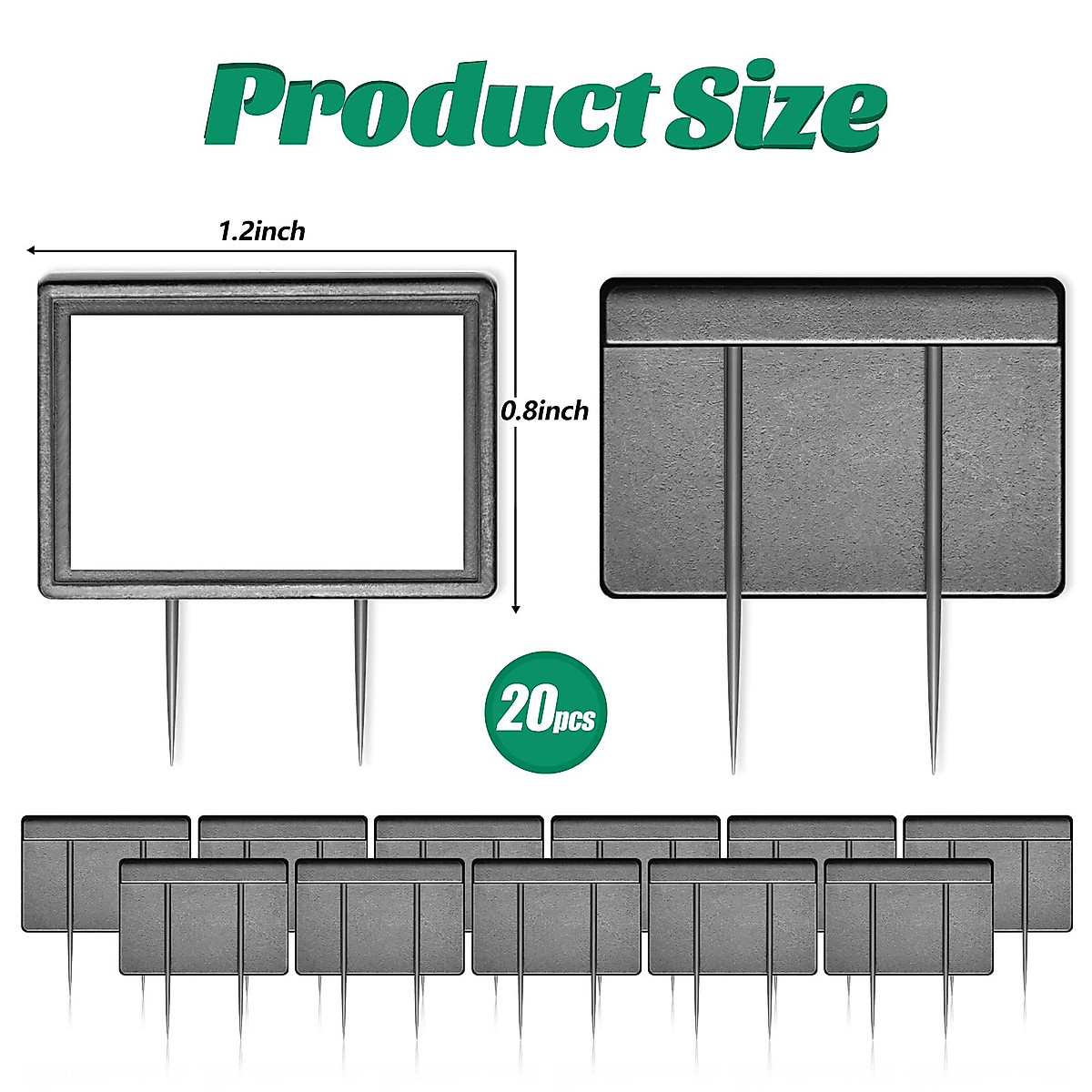 20 Pcs Black Cubicle Pins Partition Pins Cubicle Accessories Fabric Partition Nameplate Brooch for Office Brooch Decor, Furniture, Office Signs, and Fabric Mounting