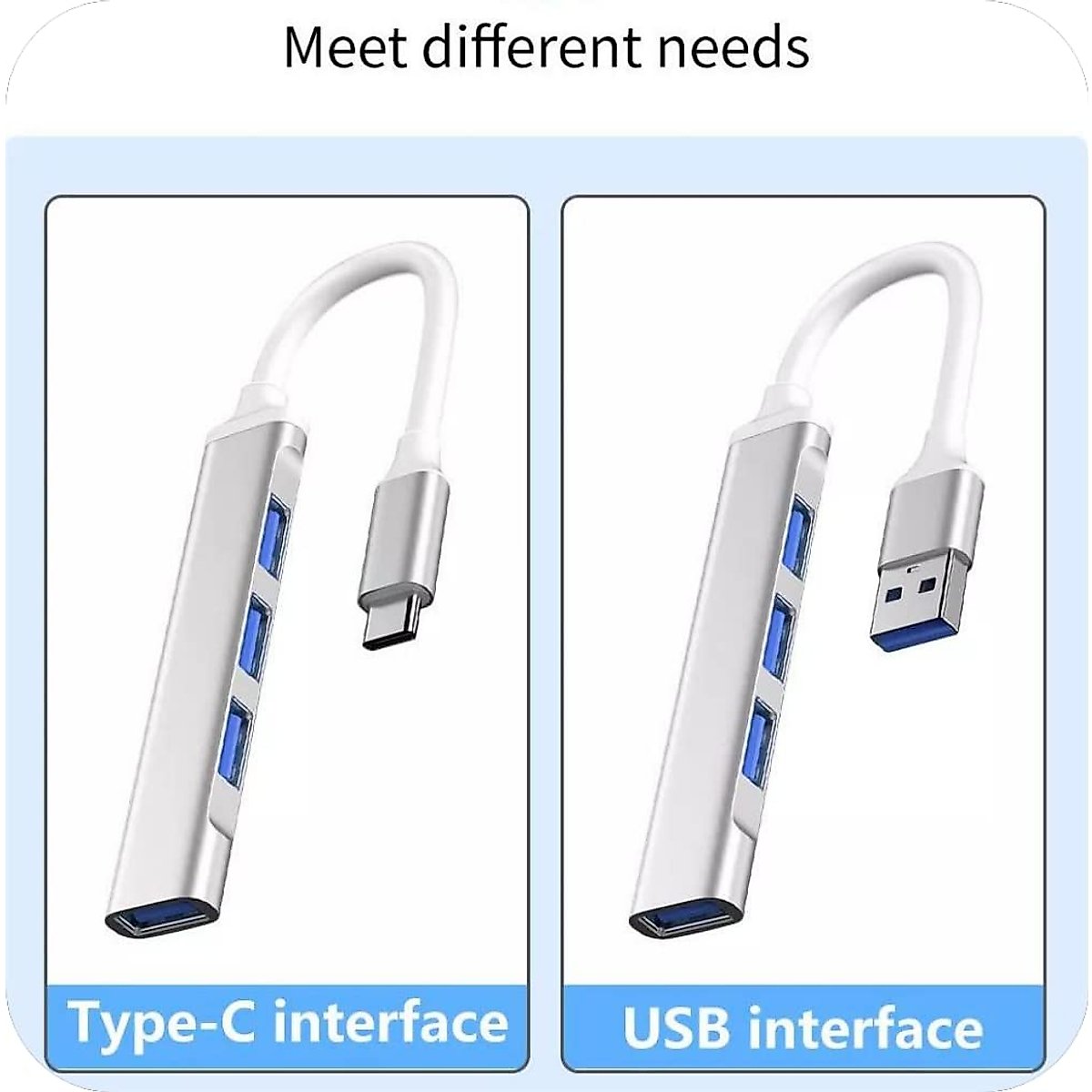 USB 3.0 Hub Expander Mini USB Hub Extensions 4 Port USB Adapter Station, Ultra Slim Portable Data Hub USB Splitter Aluminum Applicable for Laptop, iMac Pro, MacBook Air, Mac, Notebook PC