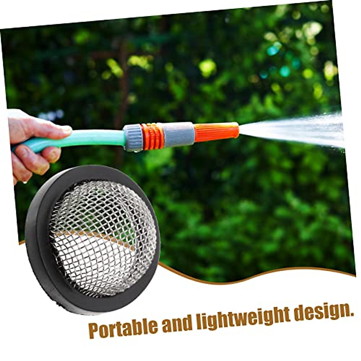 HANABASS Water Hose Sprayer Nozzle 60 pcs Gasket with Inlet Gaskets Hose Washer Rubber Filter Screen Washers Parts Stainless Re Kit Head Steel Water Connector Garden Shower Strainer Hose Connectors