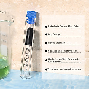 Teenitor 2Pack Eye Dropper Pipettes Dropper 1Ml Glass Droppers Pipette for Essential Oil, Eye droppers Medicine Dropper