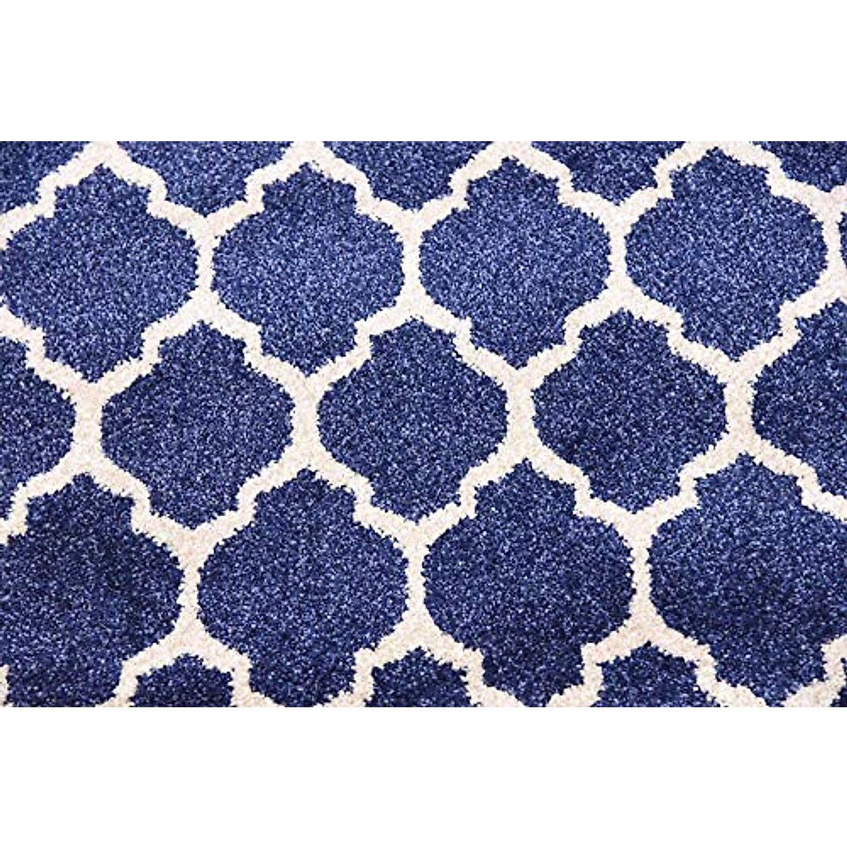 Unique Loom Trellis Collection Modern Morroccan Inspired with Lattice Design Area Rug, Runner 2' 0" x 6' 1", Dark Blue/Navy Blue