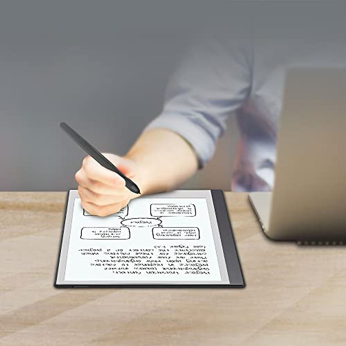 Geniatech Android E-Ink ePaper Tablet, Paperwhite e Reader Note Taking, Real-time Cloud Syn ebook Reader, Support Wireless Screen Sharing, Drawing Paper White for Writing Graphics Notepad (9.7")