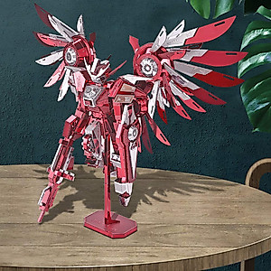 Piececool 3D Metal Puzzles for Adults, Thundering Wings Figure Mecha Model Kits Steel Metal 3D Model Building Blocks, Brain Teaser DIY Learning Toys for Teens Man Woman, 215 Pcs