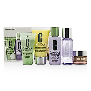 Daily Essentials Set - Dry Combination Skin by Clinique for Unisex - 5 Pc Set
