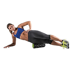 GoFit Extreme Massage Go Roller - Massage Bar and Training Manual,Black/Green,13",GF-EFR13-BLK