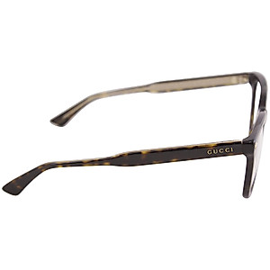 Gucci 0184O 002 Havana Plastic Square Eyeglasses 50mm