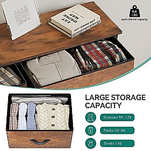 YITAHOME 8 Drawers Fabric Dresser, Furniture Storage Tower Cabinet, Organizer for Bedroom, Living Room, Hallway, Closet, Sturdy Steel Frame, Wooden Top, Easy-to-Pull Fabric Bins