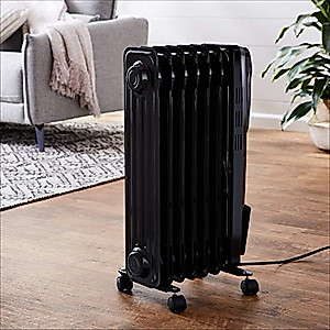 Amazon Basics Indoor Portable Radiator Heater - Black