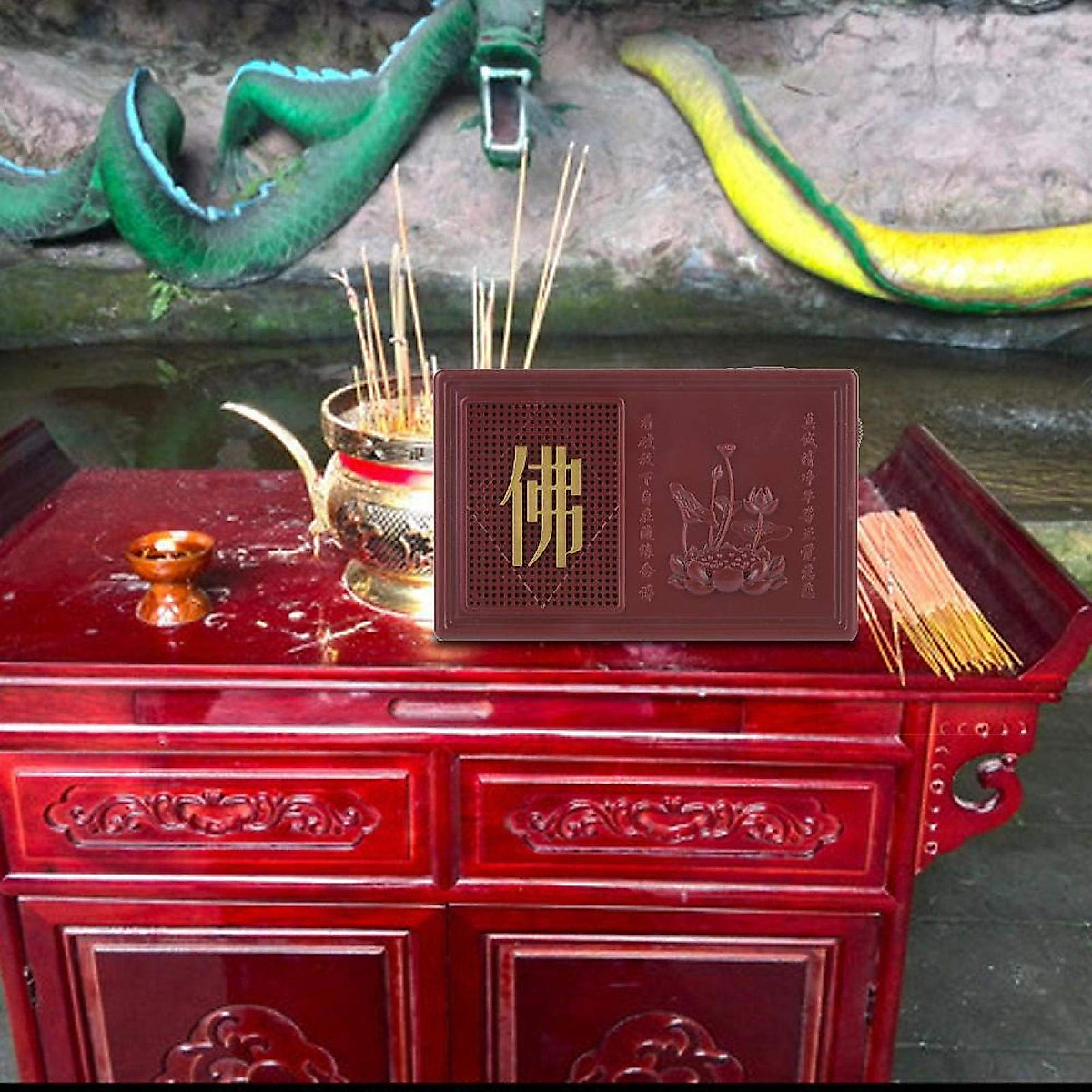 Oumefar Portable Buddha Music Player, Buddha Machine Electronic Singing Machine Buddha Music Gift Great Compassion 16-in-one Buddha Machine Lotus Edge Buddha Portable Buddha Machine