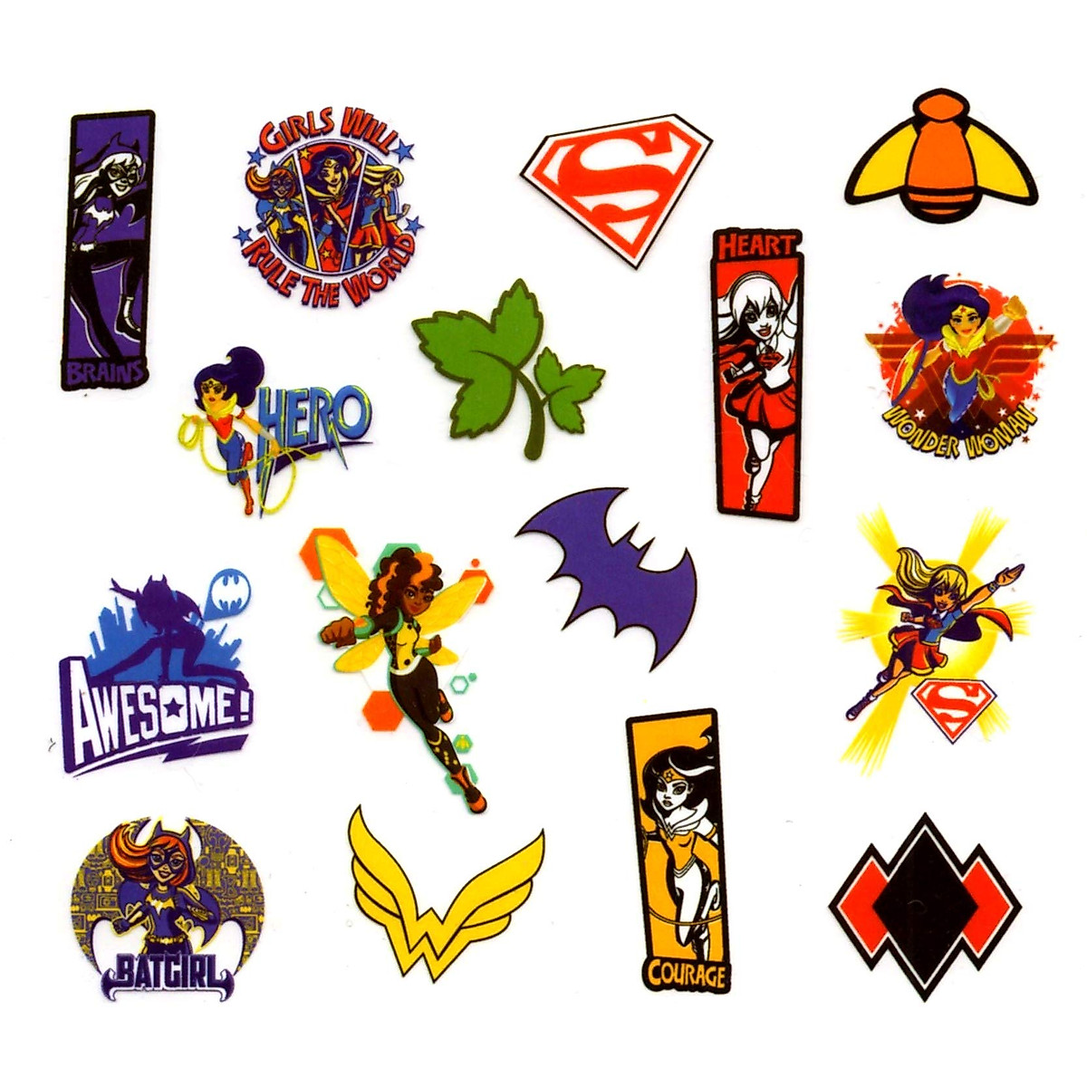 DC Super Hero Girls - 75 Assorted Temporary Tattoos