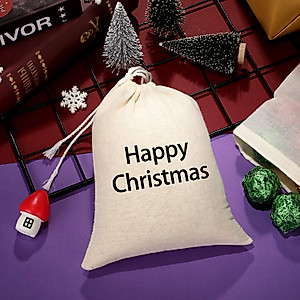 Tatuo 50 Pcs 6 x 8 Inches Muslin Bags Cotton Drawstring Bags Canvas Linen Bag Sachet Bag Reusable Empty Gift Pouch for Party Home Supplies