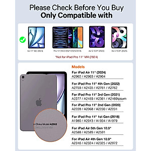 CHESONA for iPad Pro 11 Case with Keyboard, Air 5th Generation Case with Keyboard 10.9-inch, 5-in-1 Typc-C & USB Hub, 7 Color Backlit - Smart Keyboard for iPad Pro 11 Inch, Air 5th, Air 4th, Black