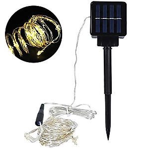 Talany Outdoor Solar String Lights, Indoor/Outdoor Solar Christmas String Lights Solar Light String Warm White Garden Stake Lights for Home Garden for Christmas Party