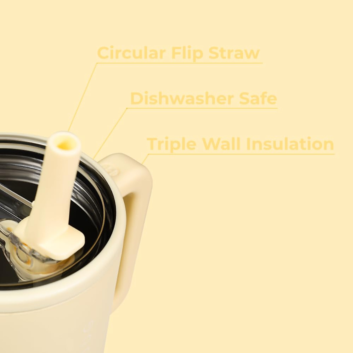 HydroJug Butter 40oz Traveler + Replacement Straws