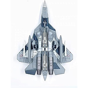 Flmenunu SU-57 Fighter Jet Airplane Model 1/100 Falcon Military Aircraft Diecast Models