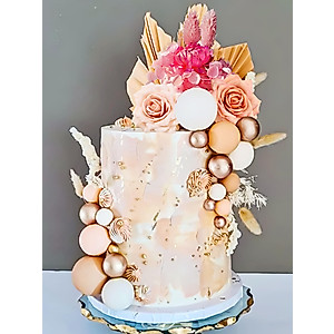 JeVenis Maroon Red Boho Cake Topper Boho Cake Decorations Cake Flowers Decorations Floral Cake Topper for Baby Shower Wedding Bridal Birthday Party Supplies