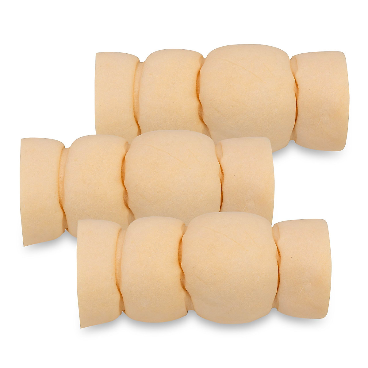 Premium Beef Cheek Rolls for Dogs 5-7" - (3-Pack) Long Lasting, Safe & Natural Rawhide Alternative Chews, Ideal for Large Dogs & Aggressive Chewers, Supports Dental Health & Digestion