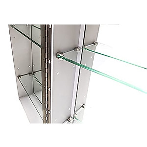 FixtureDisplays® 16X24" Recess Glass Mirror Vanity Bathroom Medicine Cabinet Aluminum Frame 15112-NF