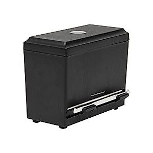 Mind Reader Anchor Collection, One Touch Straw Dispenser, Countertop Organizer, Black 4.5 x 9.25 x 7