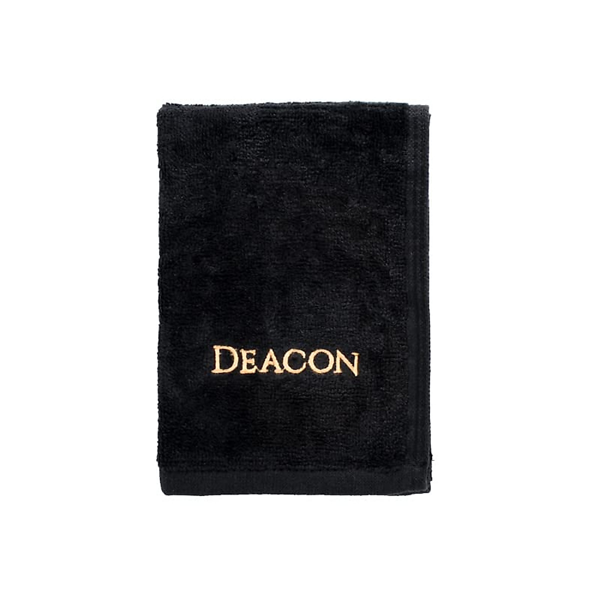 Embroidered Hand Towels - 'Deacon' - Gifts For Pastor, Clergy, & Ministers - Pastor Towel - Cotton Towel - Black With Gold Lettering