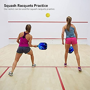 VUFOXT Pickleball Paddles Set of 2 , 99.99rbon Fiber,Graphite Honeycomb Core Graphite Face Cushion Comfort Grip 4.8In Grip, Lightweight Racquets with 4 Pickle Balls 1 Table Tennis Bag(Starry Blue)