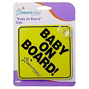 Dreambaby Baby On Board Sign - Baby Safety Awareness Warning Decal - Model L211
