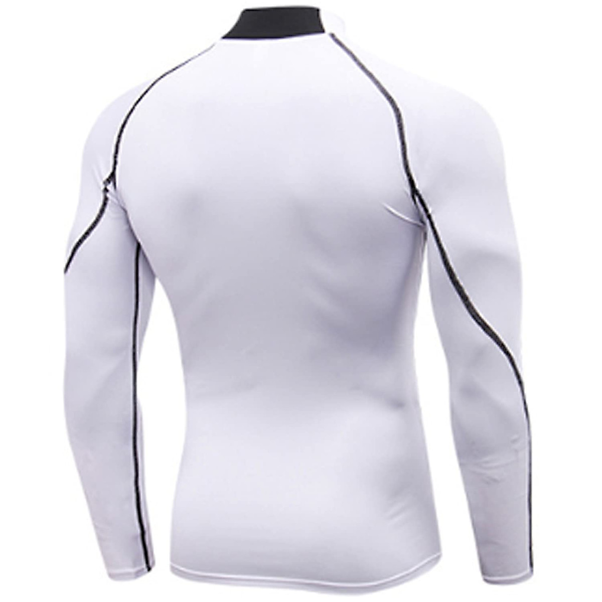 SPVISE White Compression Shirt Men Long Sleeve Workout Gym Top Rash Guard Athletic Undershirt Gear T Shirt for Sport Cool Dry