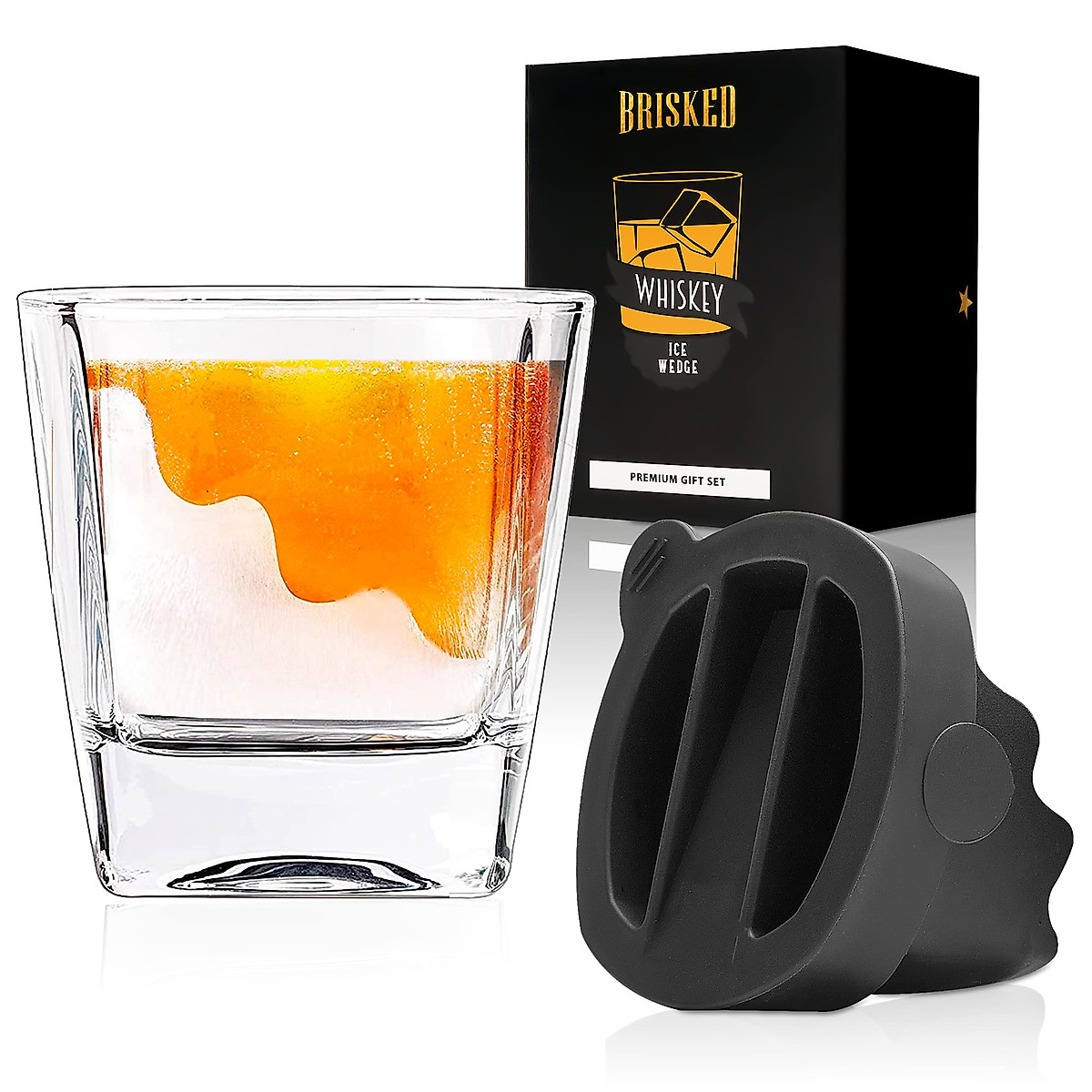 Whiskey Wedge Glass Set | Old Fashioned Whisky | Best Accessories & Gifts for Drinking Bourbon and Scotch | Perfect Whisky Gifts for Men