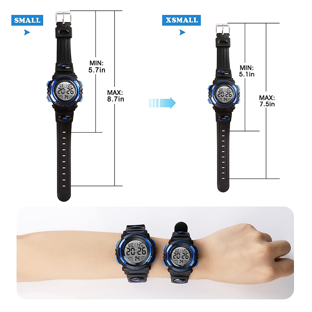 Kids Watch,Boys Watch for 3-15 Year Old Boys,Digital Sport Outdoor Multifunctional Chronograph LED 50 M Waterproof Alarm Calendar Analog Watch for Children with Silicone Band,Kids Gift