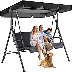 210D Oxford Cloth Swing Canopy Cover,Universal Garden Swing Seat Canopy Replacement,Waterproof Sunshade Replacement Canopy Cover for Garden Swing Hammock Outdoor