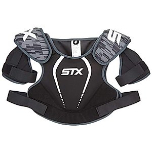 STX Lacrosse Stallion 75 Shoulder Pad, Black, Large