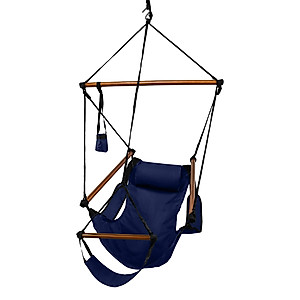 Hammaka Hanging Hammock Air Chair, Wooden Dowels, Burgundy
