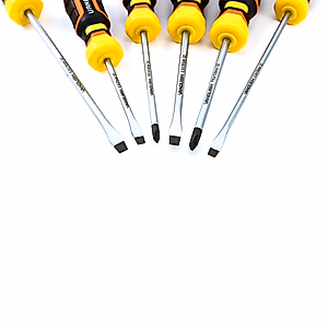 VANQUISH Pieces Magnetic Screwdriver Set, Slotted and Phillips Tips, Tool Set for Home (6-Pieces)
